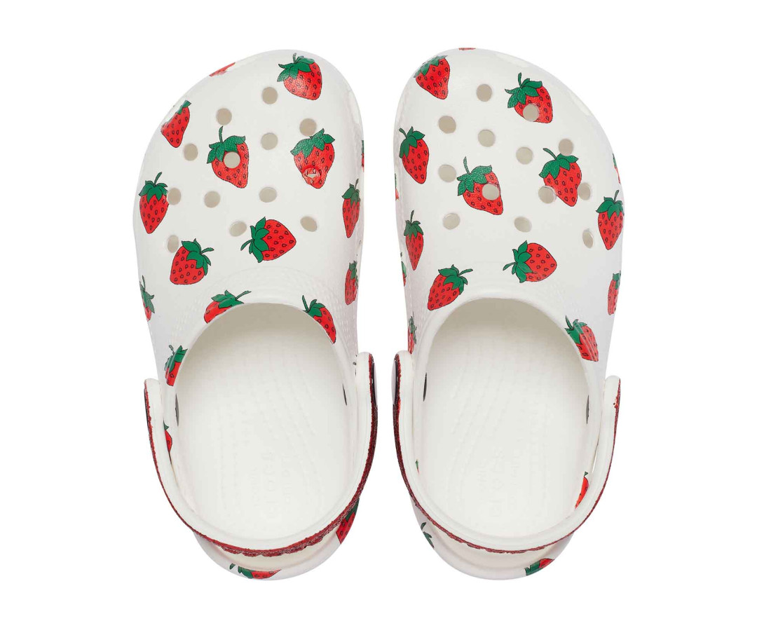 Crocs Kids' Classic Food Print Clog White | Zuecos | Crocs Bolivia